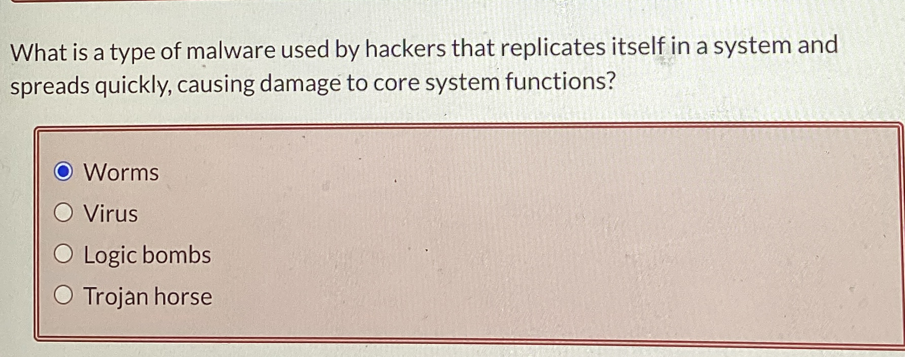 Solved What is a type of malware used by hackers that | Chegg.com