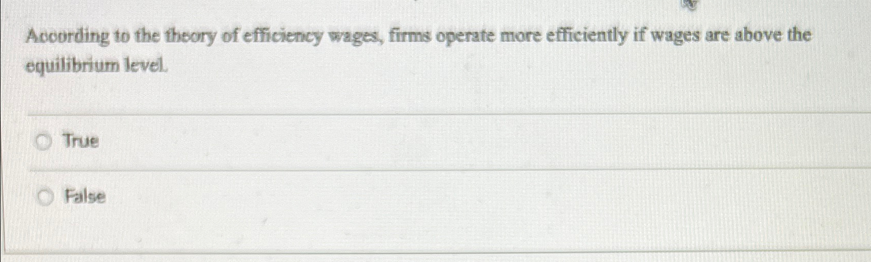 Solved Avourding to the theory of efficiency wages, firms | Chegg.com