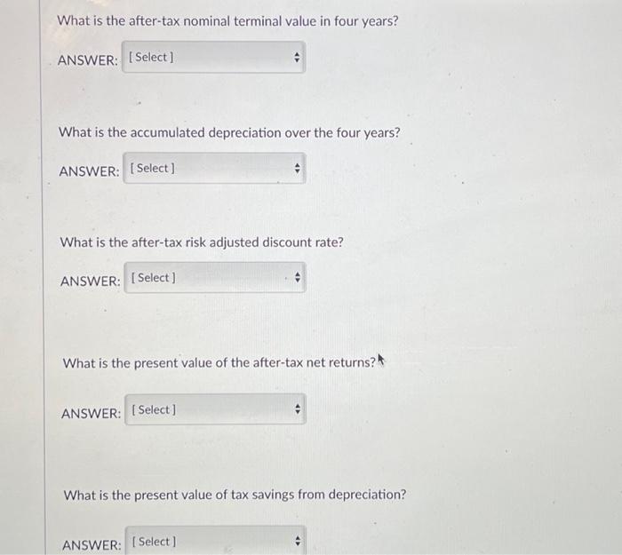 Solved What is the annual real pre-tax Net Returns in the | Chegg.com