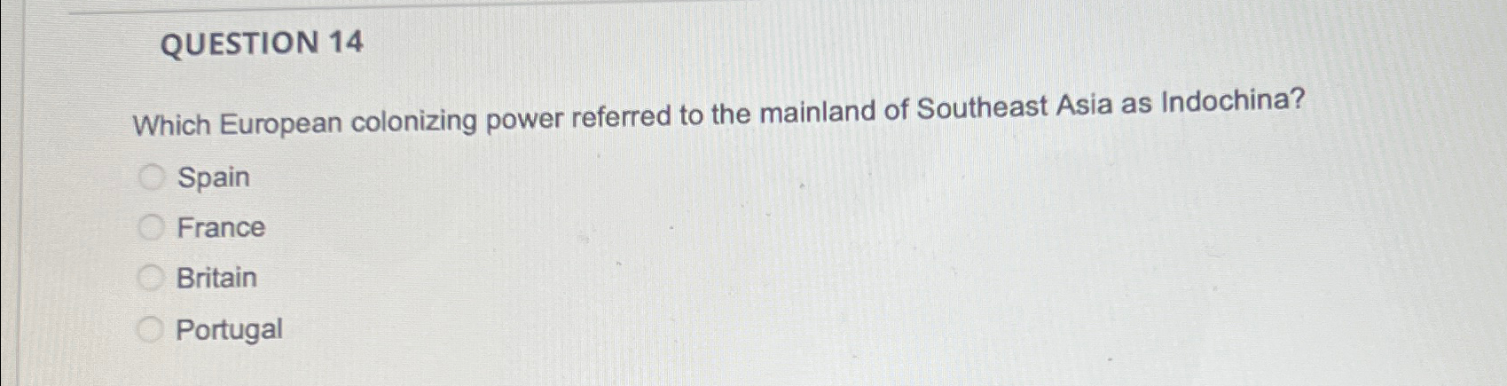 Solved QUESTION 14Which European colonizing power referred | Chegg.com
