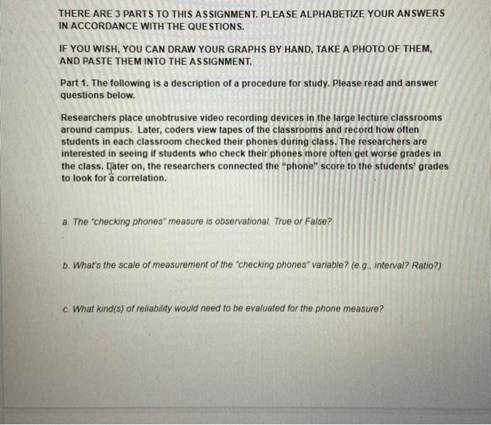 THERE ARE 3 PARTS TO THIS ASSIGNMENT. PLEA SE | Chegg.com