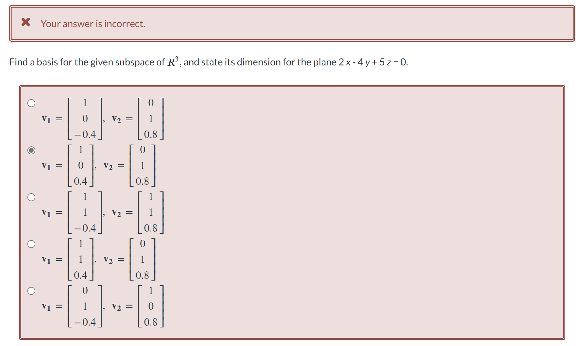 Solved Find a basis for the given subspace of R3, ﻿and state | Chegg.com