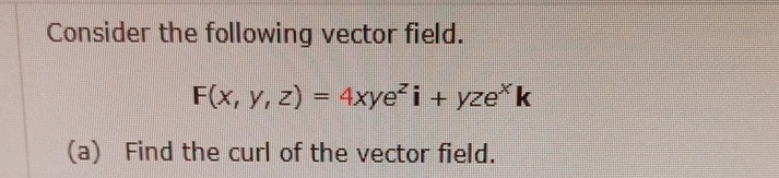 Solved Consider the following vector | Chegg.com