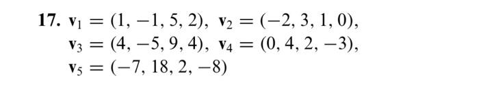 Solved linear algebra In Exericse 17, find a subset of the | Chegg.com
