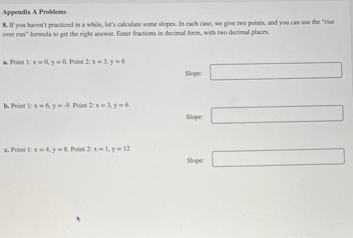 Solved Appendix A Problems 8. If you haven't practiced in a | Chegg.com