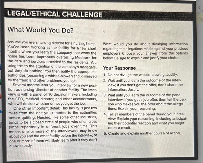 Solved Ascutie you are at nuring diector for a numbeg herte. | Chegg.com