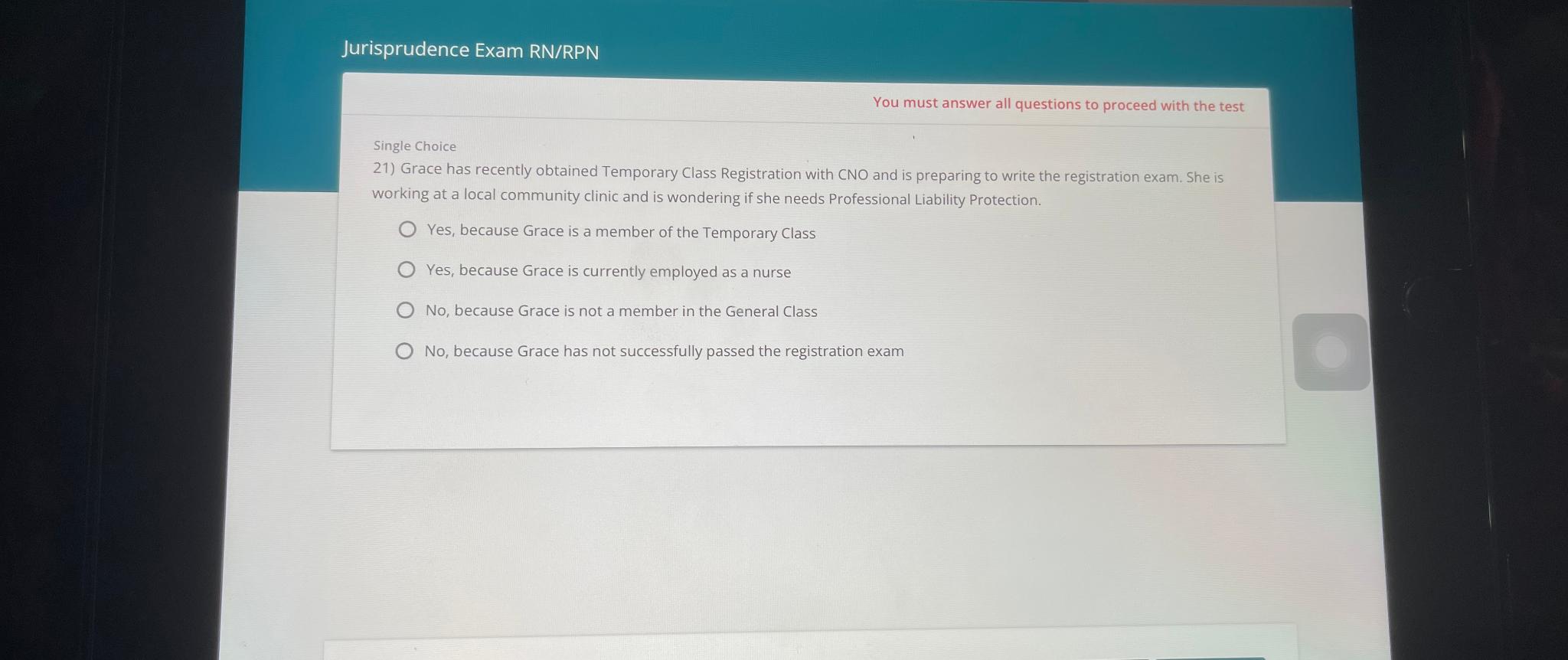 Solved Jurisprudence Exam RN/RPNYou must answer all | Chegg.com