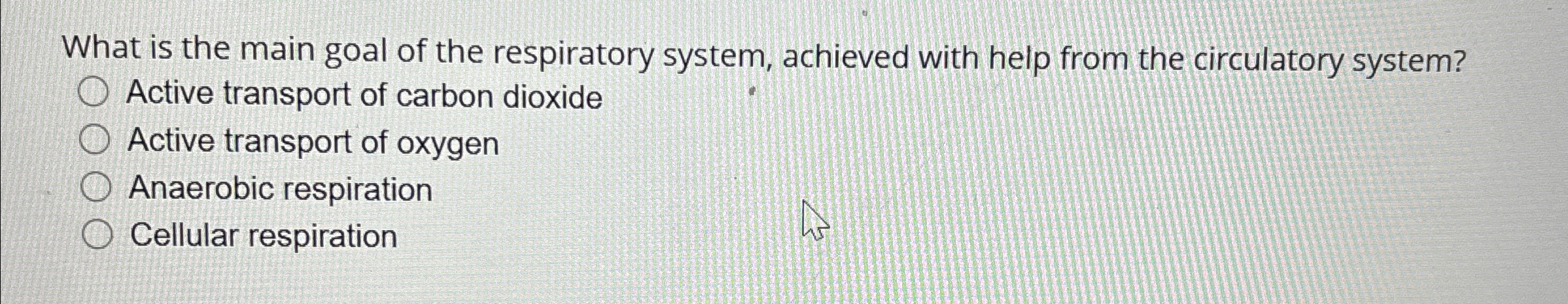 Solved What is the main goal of the respiratory system, | Chegg.com