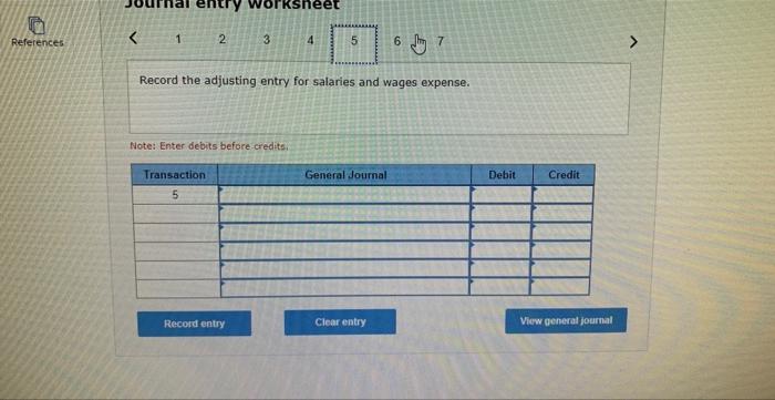 Solved Record the adjusting entry for supplies expense. | Chegg.com