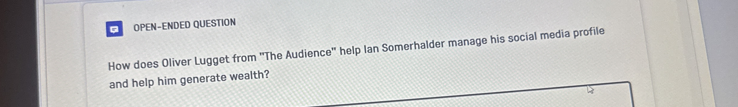 OPEN-ENDED QUESTIONHow does Oliver Lugget from "The | Chegg.com