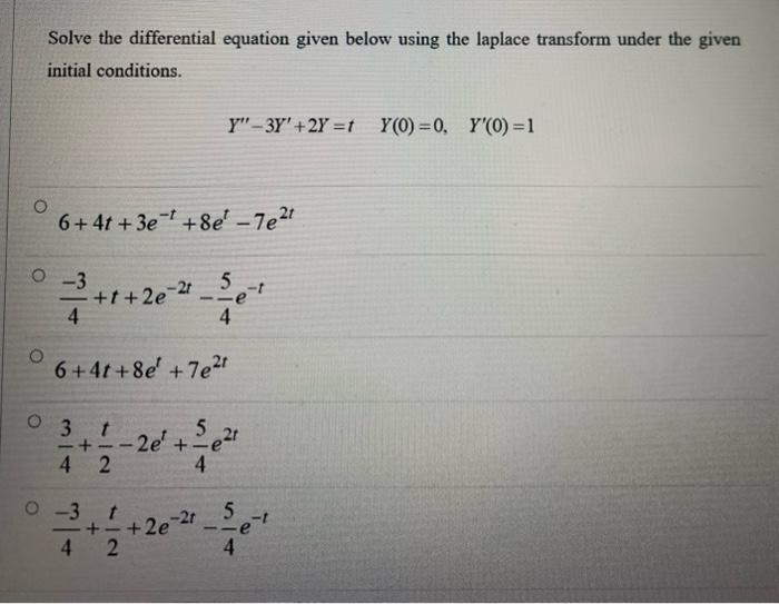 Solve the differential equation given below using the | Chegg.com