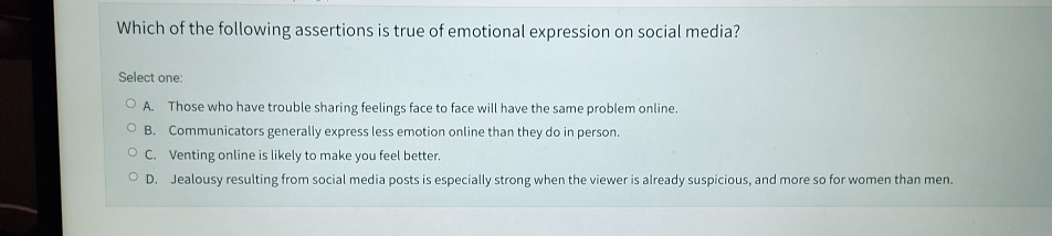 Solved Which of the following assertions is true of | Chegg.com