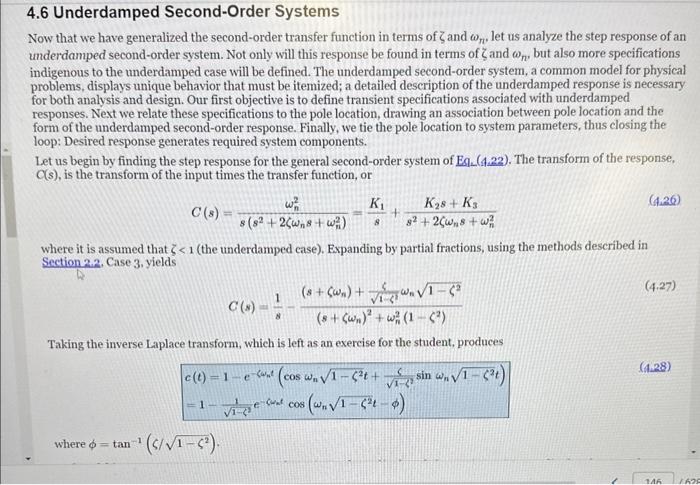 Solved Find the location of the poles of second-order | Chegg.com