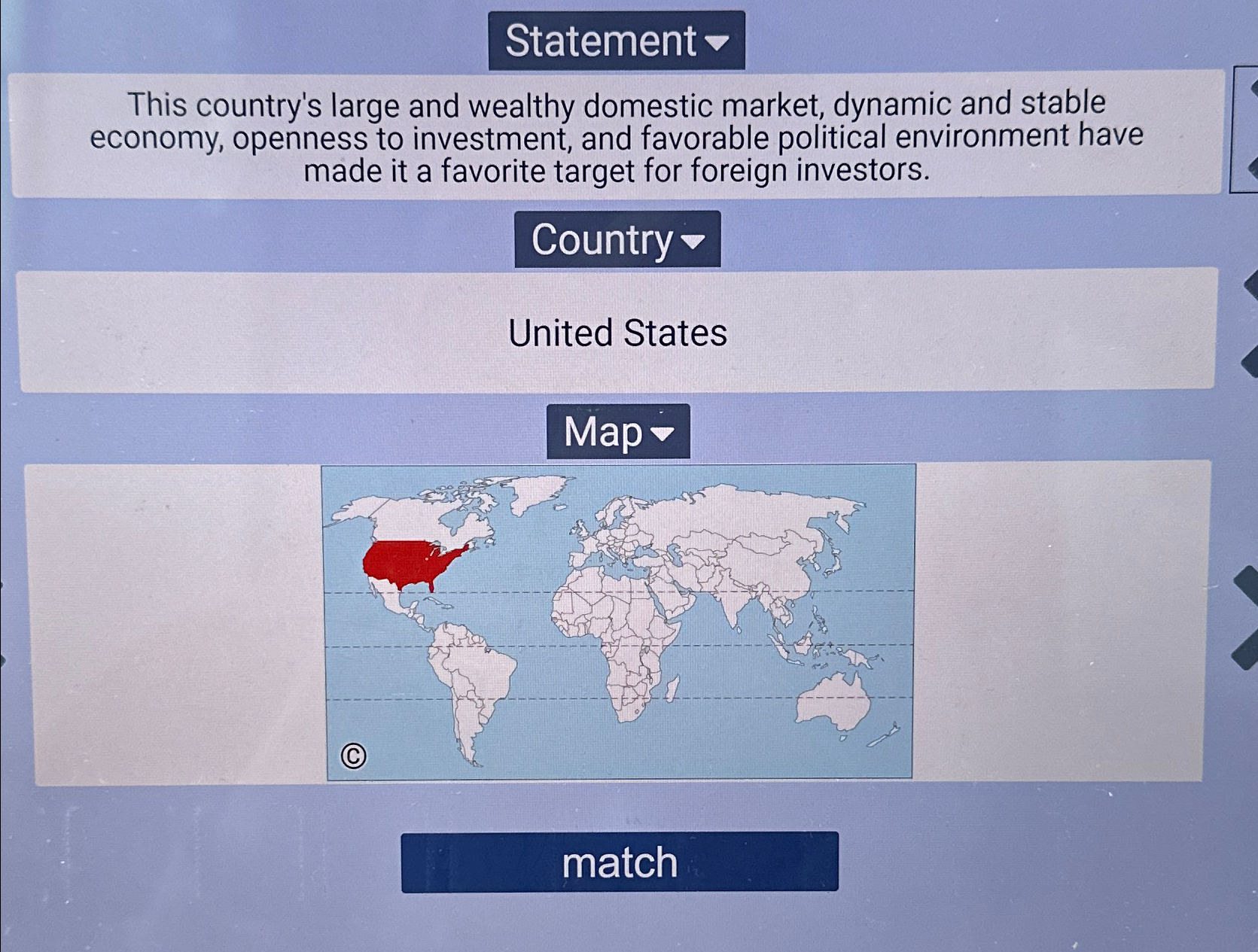 Solved This country's large and wealthy domestic market, | Chegg.com