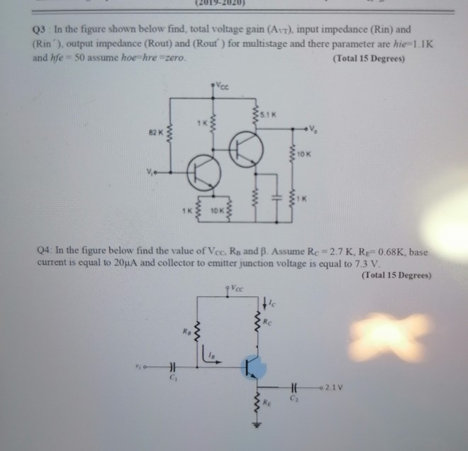 Solved 019-2020 Q3 In the figure shown below find, total | Chegg.com