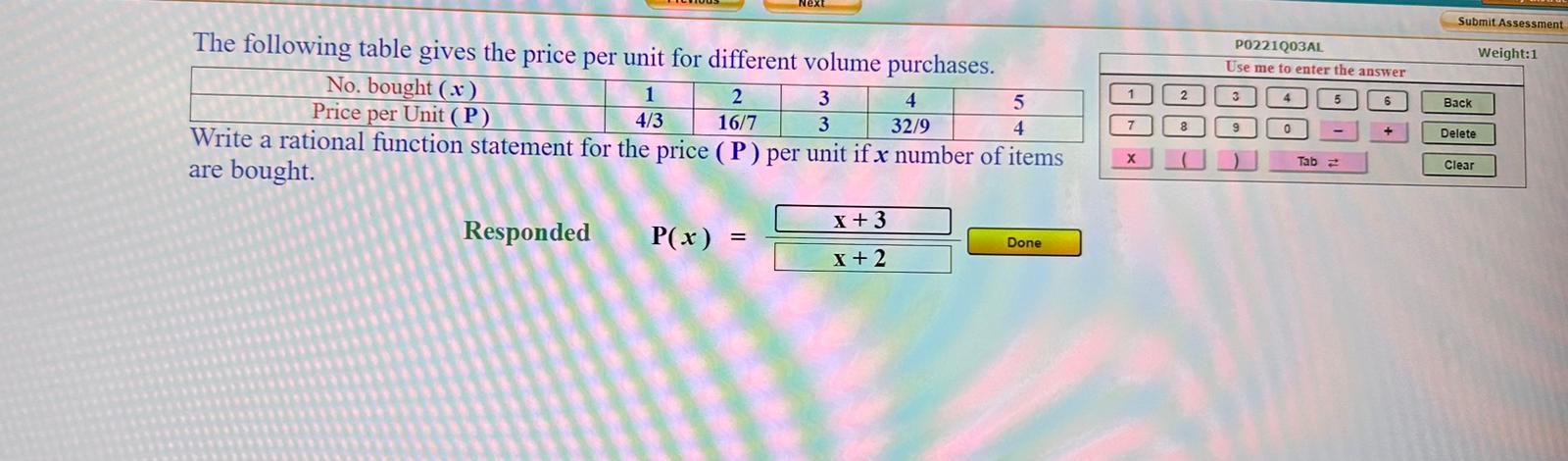 Solved The following table gives the price per unit for | Chegg.com