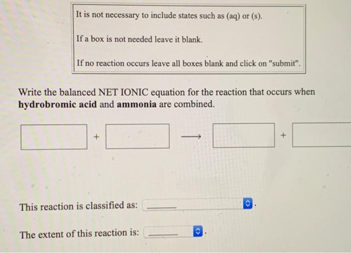 Solved For the following reaction, K>1. Classify each of the | Chegg.com