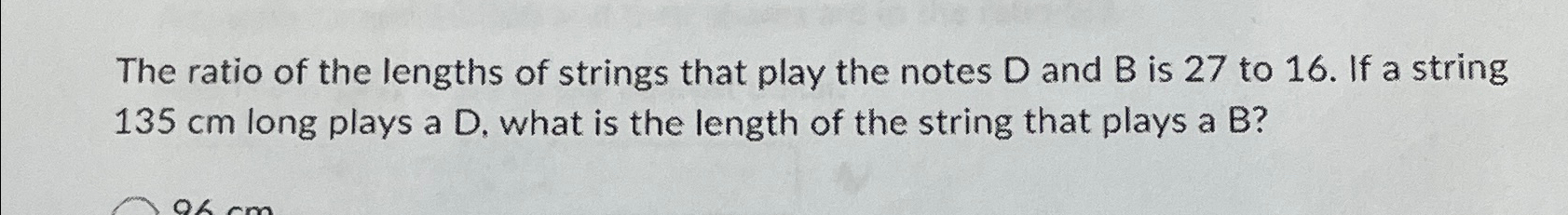 Solved The ratio of the lengths of strings that play the | Chegg.com