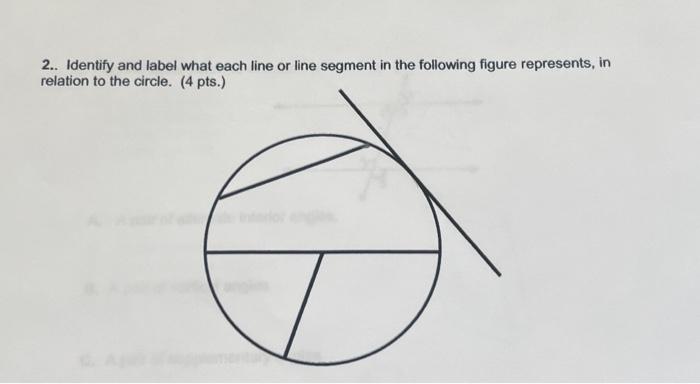 Solved 2.. Identify and label what each line or line segment | Chegg.com