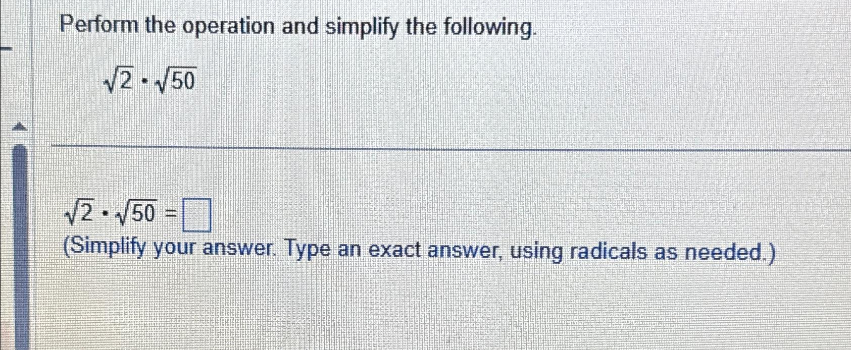 Solved Perform the operation and simplify the | Chegg.com