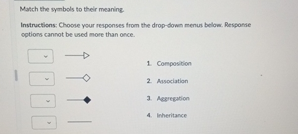 Solved Match the symbols to their meaning.Instructions: | Chegg.com