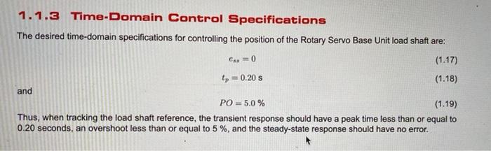 4. Based on the nominal Rotary Servo Base Unit model | Chegg.com