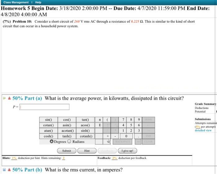 Solved Class Management | Help Homework 5 Begin Date: | Chegg.com