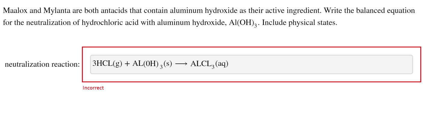 Solved Maalox and Mylanta are both antacids that contain | Chegg.com
