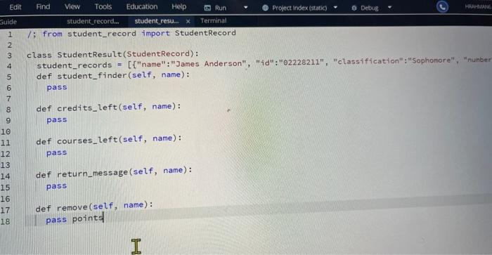 Solved Background After adding the students to the record; | Chegg.com