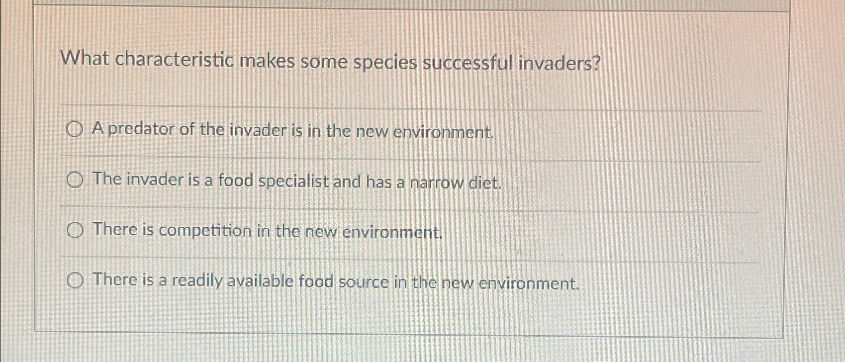 Solved What characteristic makes some species successful | Chegg.com