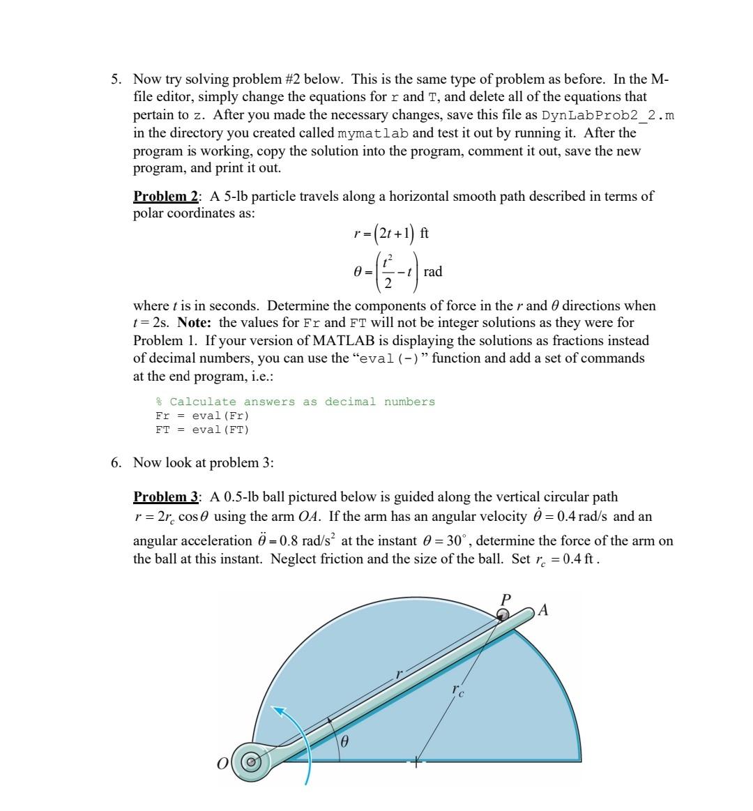 Solved Instructions: Many of the equation of motion problems | Chegg.com