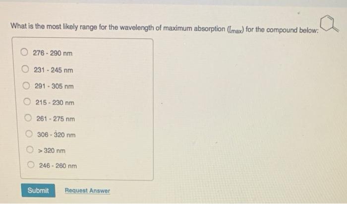Solved What is the most likely range for the wavelength of | Chegg.com