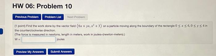 Solved HW 06: Problem 10 Previous Problem Problem List Next | Chegg.com