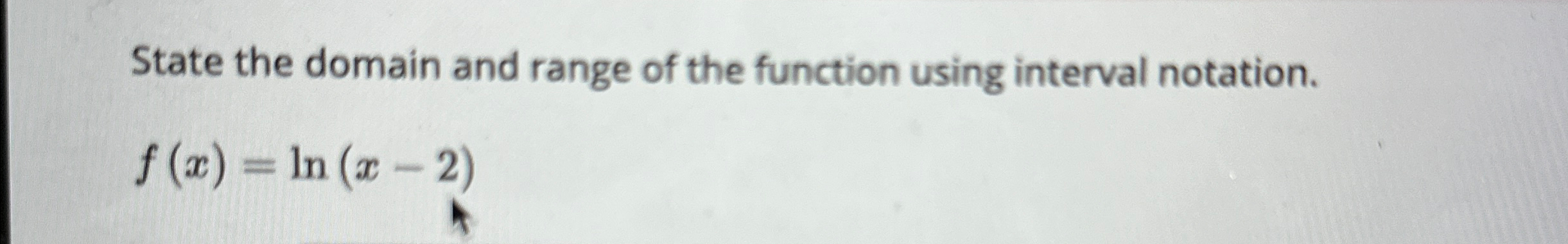 State the domain and range of the function using | Chegg.com