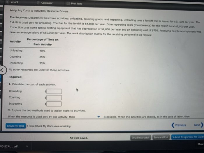 Solved eBook Calculator Print Item Assigning Costs to | Chegg.com