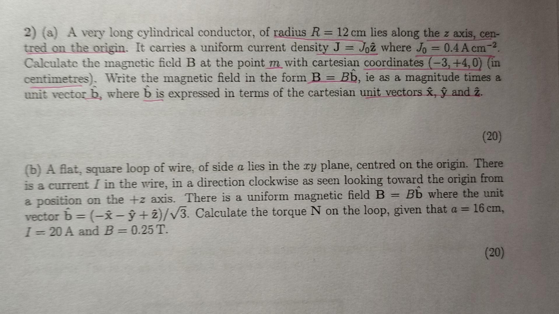 Solved 2) (a) A very long cylindrical conductor, of radius | Chegg.com