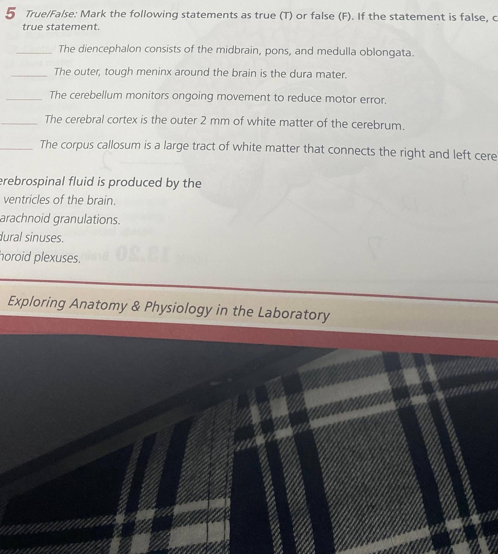 Solved 5 ﻿True/False: Mark the following statements as true | Chegg.com