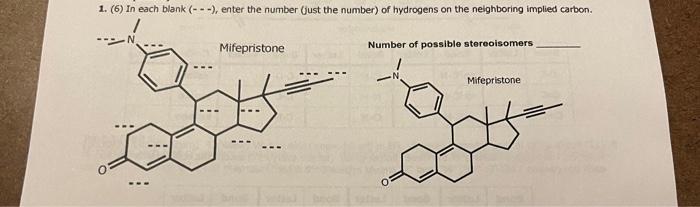 Solved 1. (6) In each blank (- - ), enter the number (just | Chegg.com