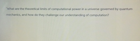 Solved What are the theoretical limits of computational | Chegg.com