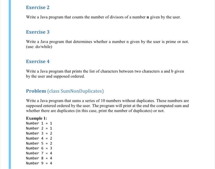 Solved Exercise 2 Write a Java program that counts the | Chegg.com