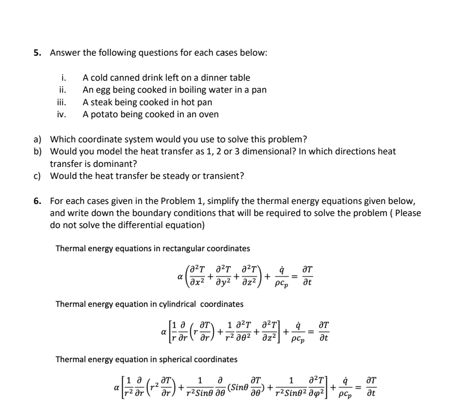Solved Answer the following questions for each cases | Chegg.com