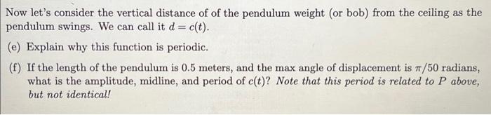 Solved A simple pendulum is a simplified mathematical model | Chegg.com