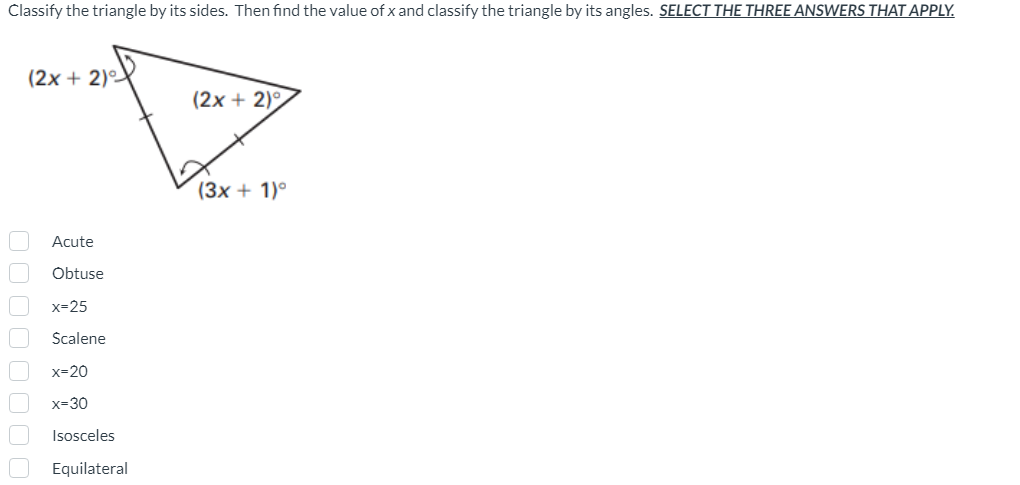 Solved Classify the triangle by its sides. Then find the | Chegg.com
