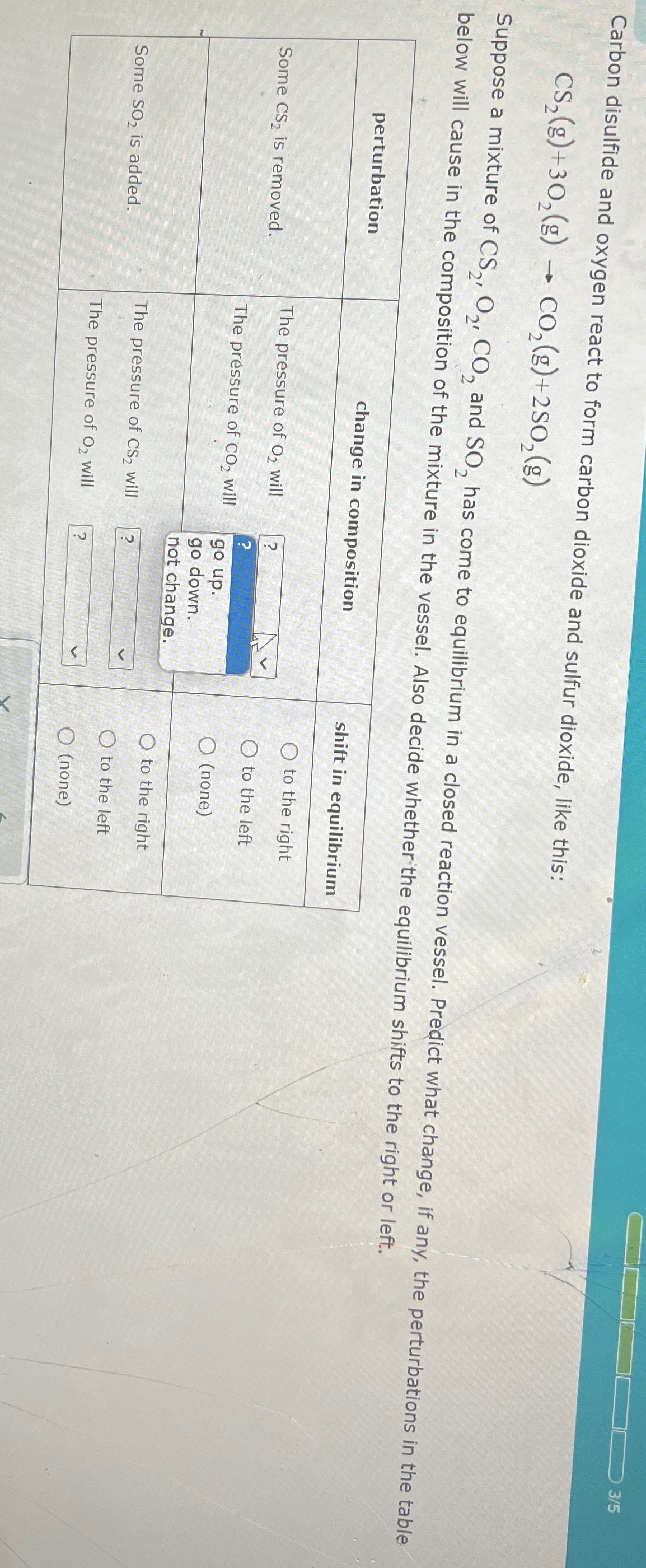 Solved Carbon disulfide and oxygen react to form carbon | Chegg.com
