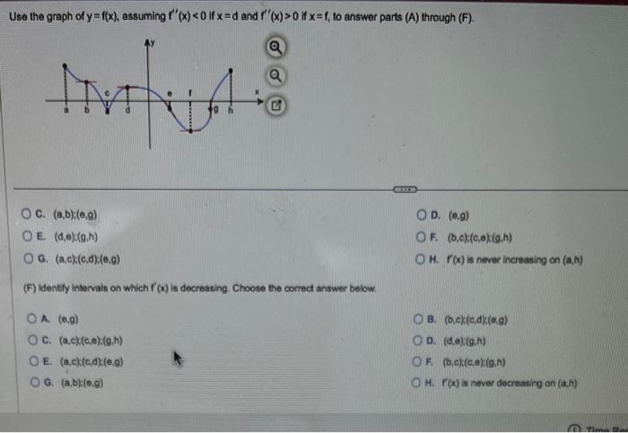 Use the graph of y=f(x), assuming f′′(x)