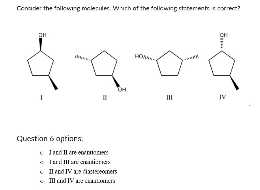 Solved Consider the following molecules. Which of the | Chegg.com