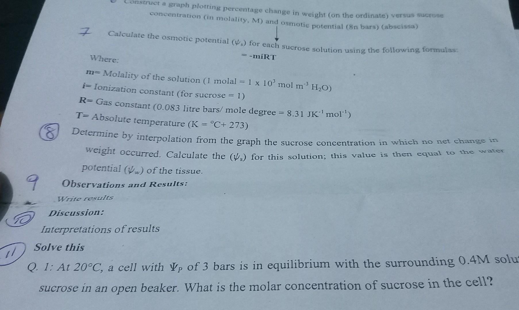 Construct a graph plotting percentage change in | Chegg.com