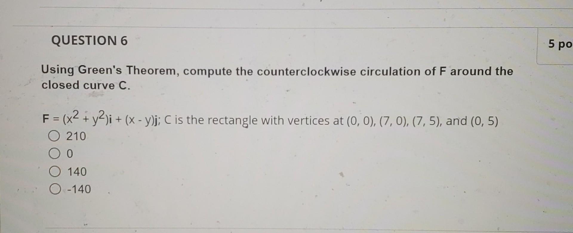 Using Green's Theorem, compute the counterclockwise | Chegg.com