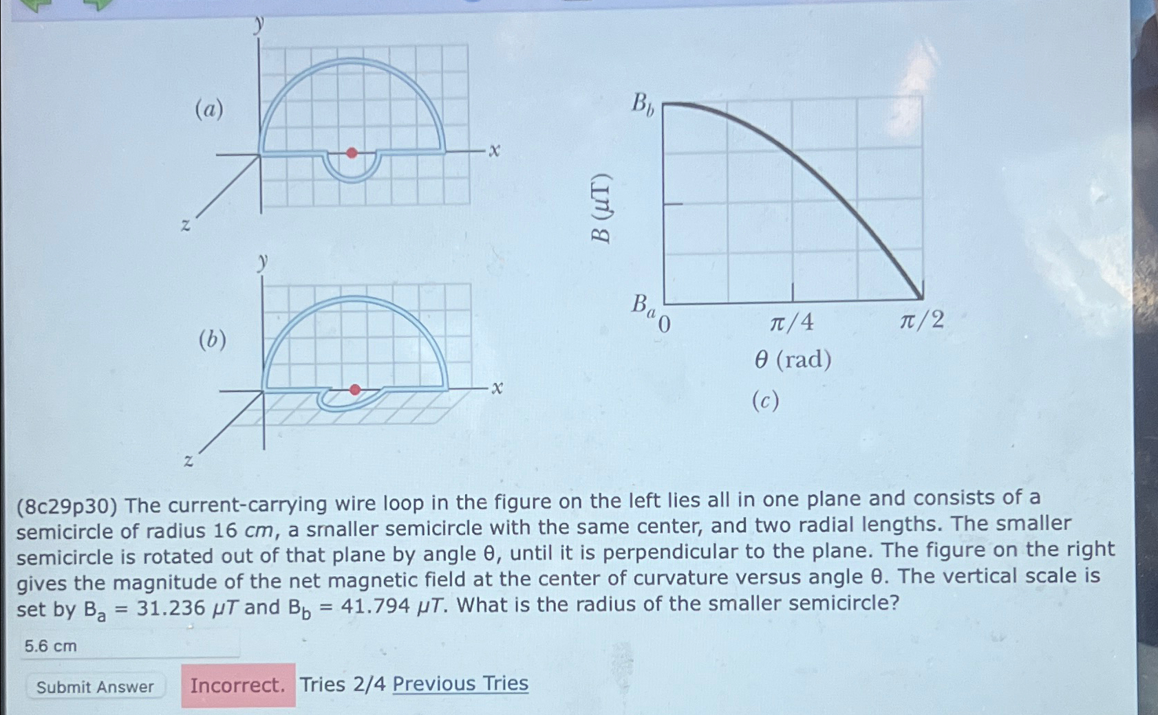 Solved (8c29p30) ﻿The current-carrying wire loop in the | Chegg.com