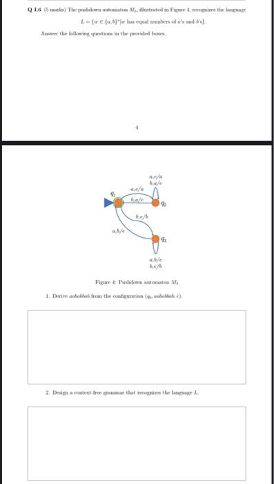 Solved L={w∈{0,4}∗∣= has equal sumbers if at’s and V/s}. 4 | Chegg.com